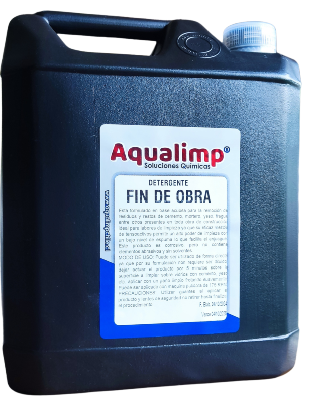 Detergente fin de obra 5 lt. Aqualimp. Precio con IVA - Distribuidora ...